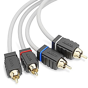 DS18 MOFCR-6FT.4CH 6 Foot 4 Channel Waterproof OFC Marine RCA Audio Interconnect Stereo Cable - 6 Feet