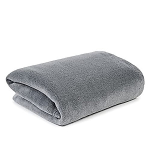 The Lakeside Collection Comfy Blanket Set - Plush Throw & Sock Set for Soft Cozy Relaxation - Stone Gray