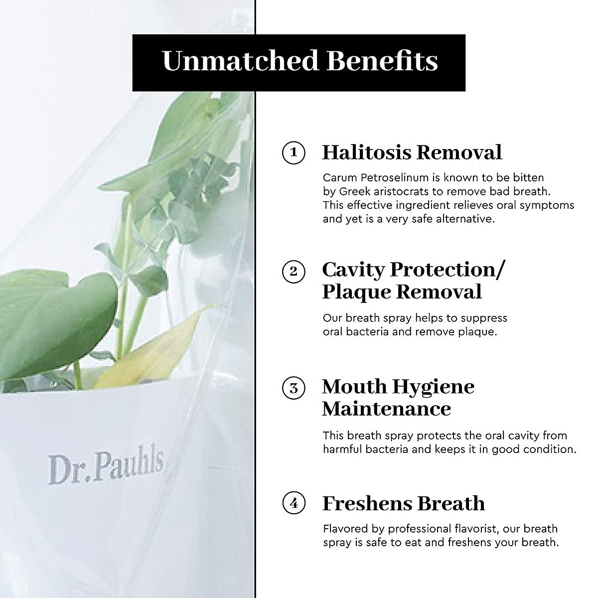 Dr. Pauhl’s Breath Spray - Moisturizing & Refreshing Dry Mouth Spray With Azalea Peach 17ml (0.6 Oz) - 270 Sprays