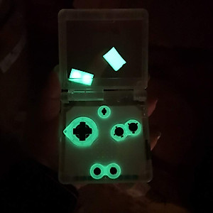 Meijunter Replacement Housing Shell Case for Gameboy Advance SP GBA SP Console, Transparent Clear Protective Cover with Glass Lens & Screwdriver Repair Kit