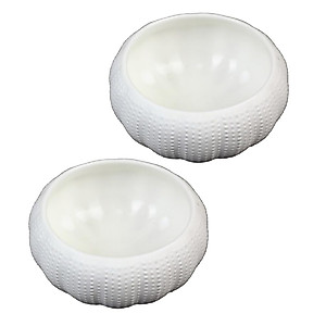 Angoily Ceramic Sea Urchin Bowl 2pcs Small Seasoning Bowl Kitchen Dipping Dish Restuarant Serving Bowl for Nuts Sauce Caviar Appetizer Ice Cream Snack Side Dishes Yogurt