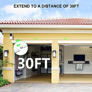 30FT Outdoor Power Adapter for WYZE Cam V4, WYZE Cam OG/V3/V3 Pro, L-Shape Micro USB Extension Cable for WYZE Cam Pan V3, Replace for WYZE Plug, IP67 Waterproof Flat Cable Charge Your WYZE Camera