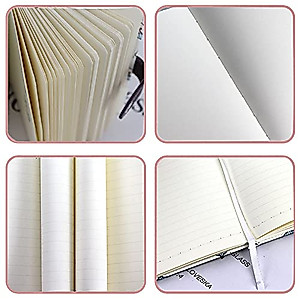 Cute Cat Notebook Japanese Sketchbook PU Leather Cover Diary Travel Notebook(04714white)