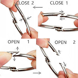 Book Binder Rings 2 Inch Office Loose Leaf Ring（20 Pack） Nickel Plated Silver