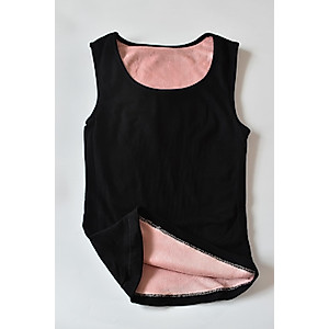 Aodrusa Womens Cotton Thermal Fleece Lined Underwear Tops Cami Tank Top Vest Black ONE SIZE