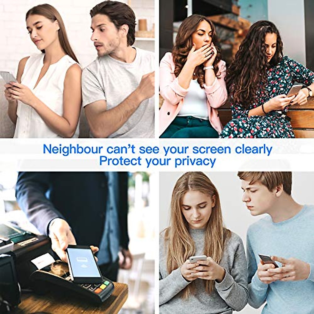 Intermerge 2 Pack Privacy Screen Protector for iPhone 12 Pro Max, Premium 4D Curved Edge to Edge Full Coverage Privacy Tempered Glass Screen Protector for Apple iPhone 12 Pro Max