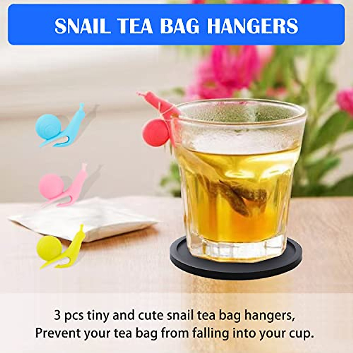 Silicone Coasters, Coasters for Drinks 6 Set Non-Slip Cup Coasters, Heat Resistant Cup Mate, Soft Coaster for Tabletope Protection, Furniture from Damage (Black)