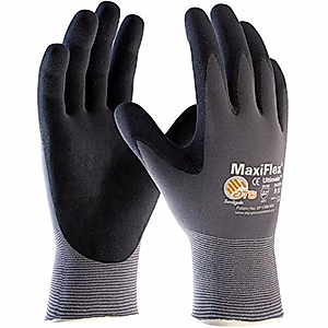 Maxiflex ATG 34-874/XXL Ultimate - Nylon, Micro-Foam Nitrile Grip Gloves - Black/Gray - XX-Large - 3 Pair Per Pack