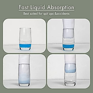 Baby Burp Cloth - 5 Packs Organic Cotton Two Layers Burping Rags, Large Contoured Ultra Soft and Thick Absorbent Towels, Unisex for Boys and Girls, Baby Shower, 19"x9"