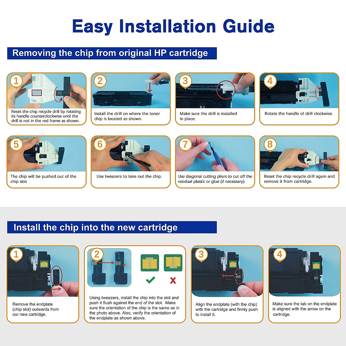 HaloFox Compatible Toner-Cartridge Replacement for HP 206A W2110A 206X W2110X for HP Color Pro MFP M283fdw M255dw M283cdw M283 M255 Printer Toner (Black Cyan Yellow Magenta, 4-Pack)