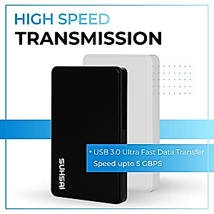 Portable External Hard Drive 500Gb USB 3.0 High-speed data transfer 2.5 Inches HDD Storage expansion & Backup Drive Compatible with Computer, Laptops, gaming accessories, Xbox, PS4, PS5 (White)