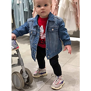 HONGTEYA Baby/Toddler Boys Girls Sneakers Running/Walking Tennis Shoes for Kids Girls Strap Athletic Shoes (Purple Size 6).