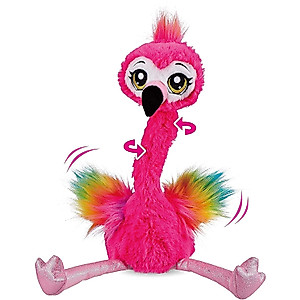 Pets Alive Frankie the Flamingo Pink - 15" Interactive Animal Dancing Plush with 3 Songs, Includes Baby Collectible Flamingo, Party Plush Toy Kids Ages 3+ by ZURU, 9.45*7.09*14.96inch