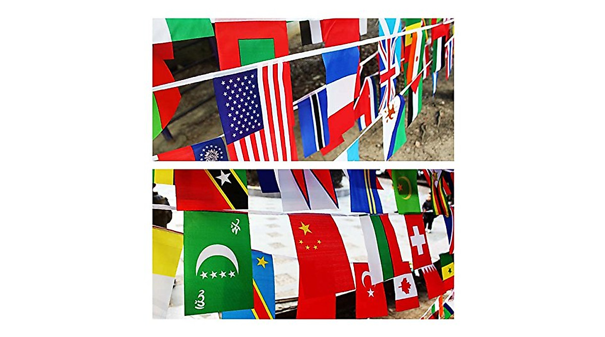 International Flags Banner - 200 Country Flags for Events & Celebrations