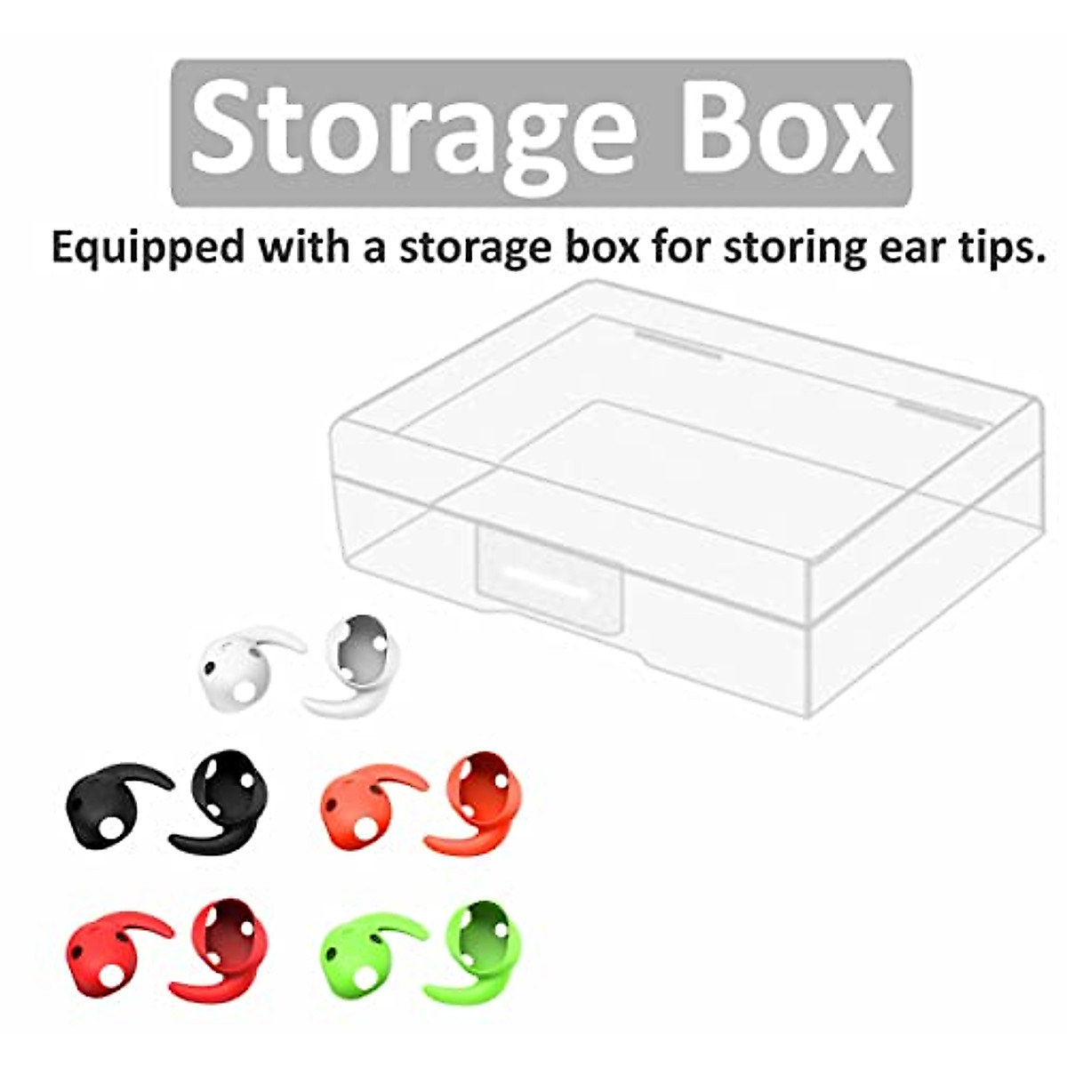 5 Pairs Compatible with Beats Studio Buds Ear Hooks Tips Holder, Anti-Slip Non-Slip Sport Outdoor Replacement Soft Silicone Eartips Wing Gel for Beat Studio Buds - Multicolor