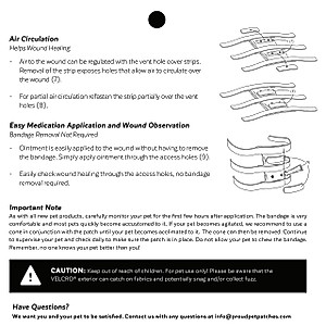 Proud Pet Patches A Better Dog Bandage for Wound Care, Cone Collar Alternative. Recovery Adherent Bandage for Dogs Leg. Cover & Help Licking of Hot Spots, Lick Granuloma, Stitches (Small)