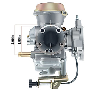 Triumilynn Carburetor for Su-zu-ki LTF 250 Ozark 2002-2009, for Su-zu-ki LTZ 250 Quadsport 250 Carb 2004-2009, for Su-zu-ki LT-F250F Ozark 2002-2003, Replace# 13200-05G01