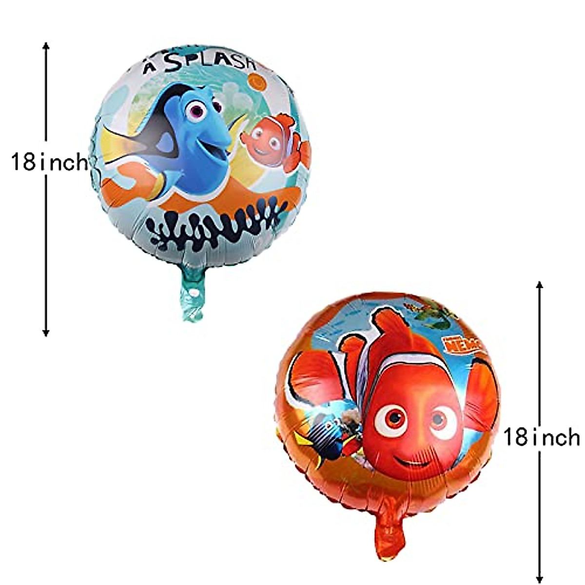 5PCS Finding Nemo Balloons for Kids Birthday Baby Shower Finding Nemo Theme Party Decorations