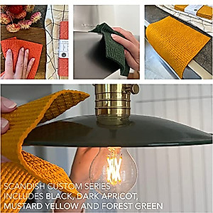 SCANDISH Black Swedish Dishcloths for Kitchen - Set of 3 Swedish Dish Cloths | Swedish Dish Towels Made in Sweden | Reusable, Compostable Black Dishcloths for Kitchen