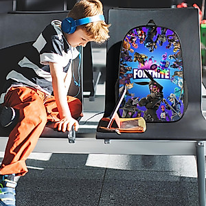 SETSE 3PCS Game Backpack 17 Inch Aesthetic Casual Travel Backpack Set, Large Capacity Daypack Breathable Portable Lightweight