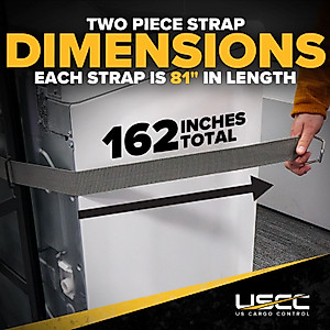 US Cargo Control Appliance Truck Replacement Strap - for Use with US Cargo Control Steel Appliance Track with Single or Double Auto Recoil