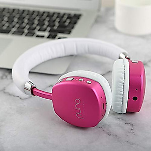 Puro Sound Labs PuroQuiets Volume Limited On-Ear Active Noise Cancelling Bluetooth Headphones – Lightweight Headphones for Kids with Built-in Microphone – Safer Sound Studio-Grade Quality (Hot Pink)
