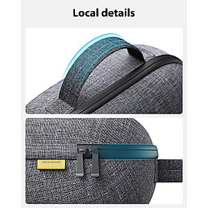 Amavasion Hard Carrying Case Compatible with Meta Quest Pro/Oculus Quest 2 Accessories VR Headset with Elite Strap, Touch Controllers and Other Accessories, Ultra-Sleek Design for Travel and Storage