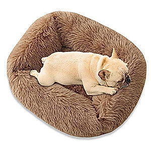 Bed White Plush Square Beds for Small Medium Large Dogs Super Soft Winter Warm Sleeping Mats for Cats 1Pcs Xs