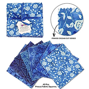 Soimoi Batik Print Precut 10-inch Cotton Fabric Quilting Squares Charm Pack DIY Patchwork Sewing Craft