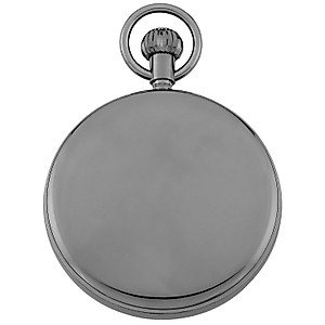 Gotham Men's Gun-Tone Mechanical Hand Wind Railroad Pocket Watch # GWC14104BBK