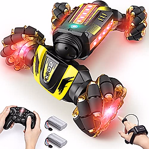 DODOELEPHANT Gesture Sensing RC Stunt Car, 1:12 Large Drifting Remote Control Car with Watch Hand Controlled, 4WD 12.5MPH Fast On/Off Road RC Cars Toys for Boys Adults Kids