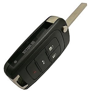 Replacement Key Fob Case Shell Fit for GM Chevrolet Chevy Flip Folding Key Shell Remote Key Case 4 Buttons