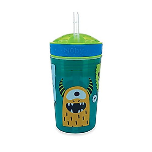 Nuby 1pk Snack N' Sip 2 in 1 Plastic Snack and Drink Cup, Multi color