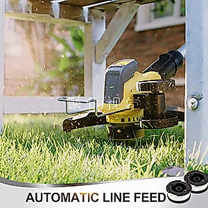 Walense 20V MAX Cordless String Trimmer/Edger with 2.0Ah Battery, 12 Inch Auto Feed Weed Grass Eater, Lightweight Portable Stretchable Electric Weed Whacker, Fast Charger & Replacement Spool Included