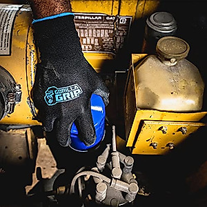 Gorilla Grip Never Slip, Maximum Grip All-Purpose Gloves (Large), Black