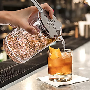 DEAYOU 2 Pack 25 OZ Stirring Glass, Glass Shaker with Weighted Bottom for Bartender, Home, Old Fashioned