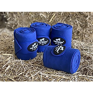 TGW RIDING Horse Polo Leg Wraps, 4-Pack (Royal Blue)(4.73inchesX118inches)