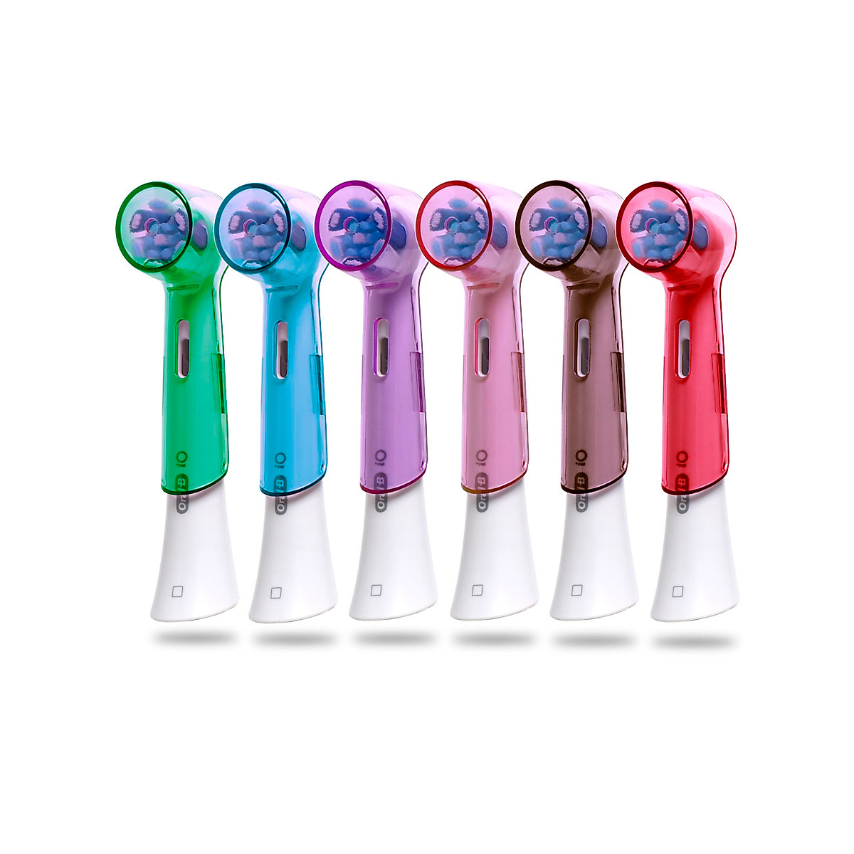 Nincha Powered Toothbrush Head Cover for Oral-B iO Series Toothbrush Head - Multiple Colors -Pack of 6