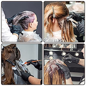 Noverlife 5 Pairs Hair Dye Gloves, Black Reusable Salon Hair Coloring Latex Gloves, Thick Rubber Gloves for Cleaning Cooking Dishwashing