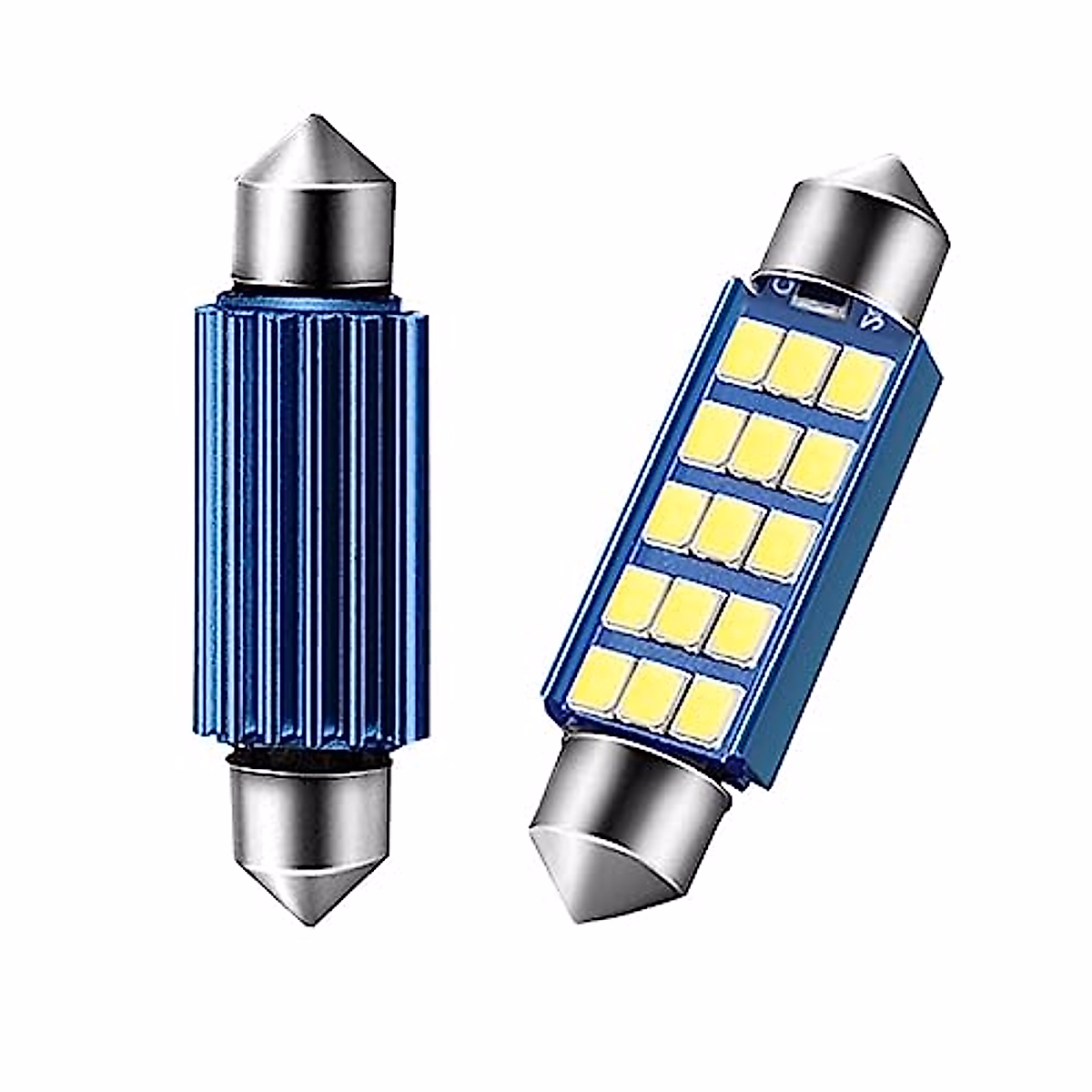 ZKFAR Pack-2 42mm LED Bulbs Extremely Bright, 3014 Chipsets 400LM for LED Interior Dome Map Door Lights Bulbs (White)