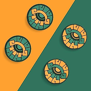 Switch Thumb Grips Joystick Caps Compatible with Nintendo Switch/OLED/Lite Controller Accessories, FUNLAB Cute Silicone Analog Stick Cover for Zelda Fans, 4PCS - Green & Yellow Eyes