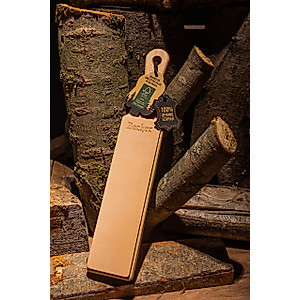 Bacher Premium Leather Strop for Knife Sharpening with Polishing Compound - Double Sided Stropping Leather – Stropping Kit: Knife Strop and Stropping Compound for Wood Carving and Woodworking