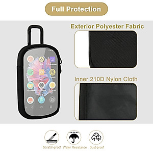 TXEsign MP3 & MP4 Player Carry Case Bag with Clear Window Travel Carrying Case for 4" Touch Screen MP3 MP4 Music Player Case Storage Bag with Inner Pocket for Earphones, USB Cable, Memory Card (Black)