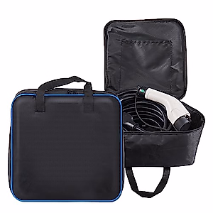 VEVOR Level 1+2 Portable EV Charger, 16 Amp 120V or 240V, Electric Vehicle Charger with 28-Foot Charging Cable NEMA 6-20P Plug NEMA 5-15 Adapter, Plug-in Home EV Charging Station for SAE J1772 EVs