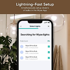 Wyze Lifestyle Bulb White, 800LM Tunable-White Wi-Fi Smart Light Bulb, Work with Alexa and Google Assistant, 2.4GHz, No Hub Required, A19 Dimmable, 2700K - 6500K, 90+CRI, Timer & Group, 2-Pack