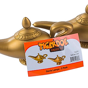 Tigerdoe Genie Lamp - 2 Pack - Magic Lamp - Genie Costume Accessories - Genie Lamp Prop