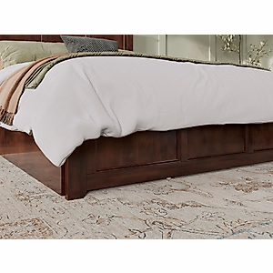 Atlantic Furniture AR8646114 Madison Platform Bed with Matching Foot Board and 2 Urban Bed Drawers, Queen, Walnut