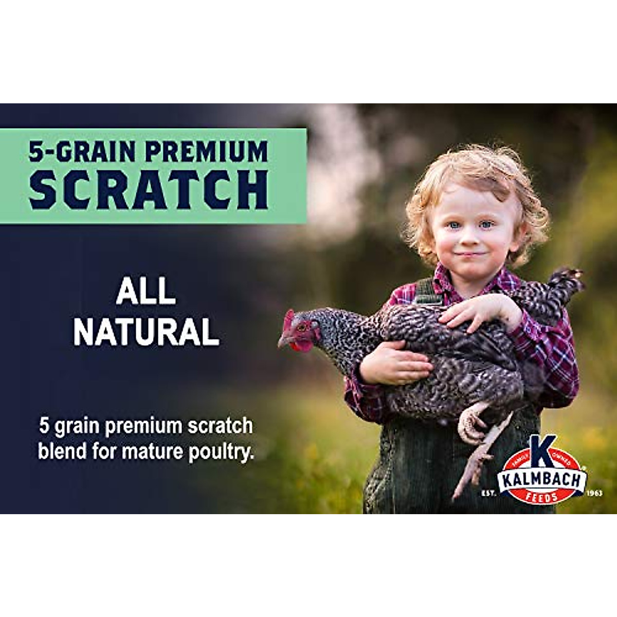 Kalmbach Feeds All Natural 5 Grain Premium Scratch Grain Treat for Chickens
