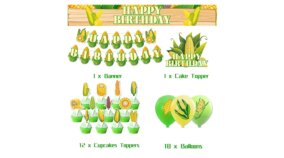 Corn Party Decorations for Birthday & Baby Shower