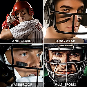 FOCALLURE Face Body Paint Stick,Eye Black Stick for Sports,Face Painting Kit Professional Hypoallergenic Foundation Makeup for Halloween Cosplay SFX Costume Party,Black Tomb